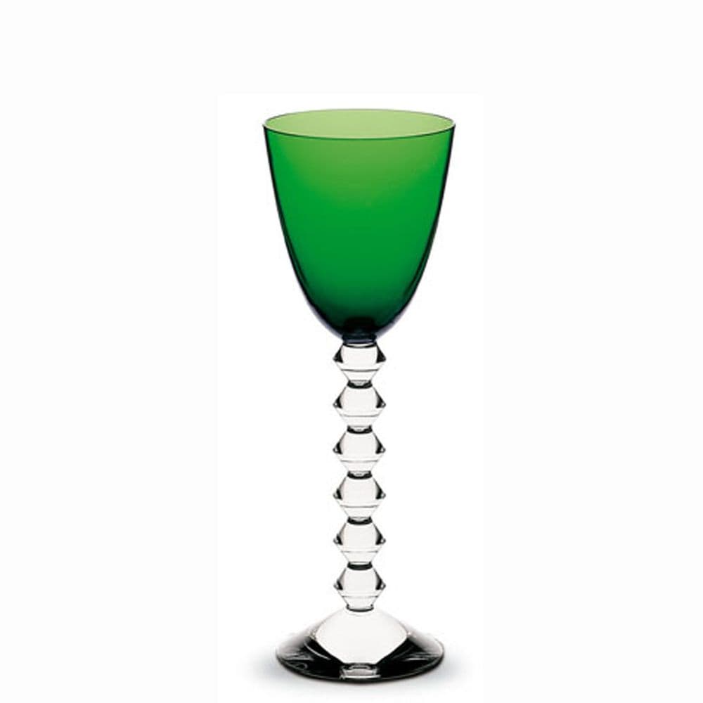 Baccarat Vega Rhine Wine Glass Emerald