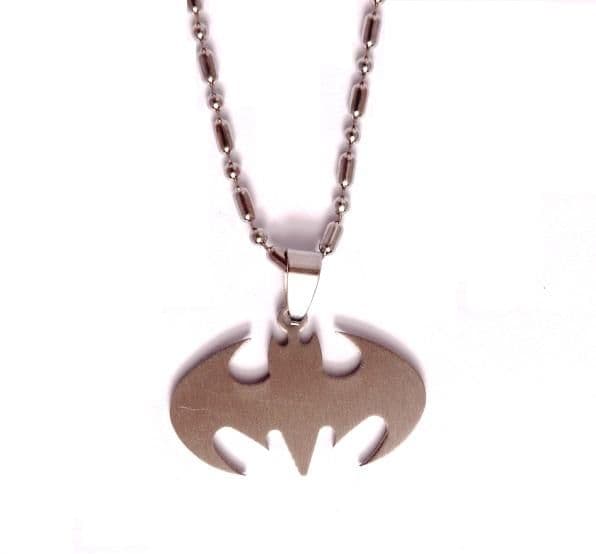 Batman Steel Chain Pendant Fashion Necklace Prop Replica