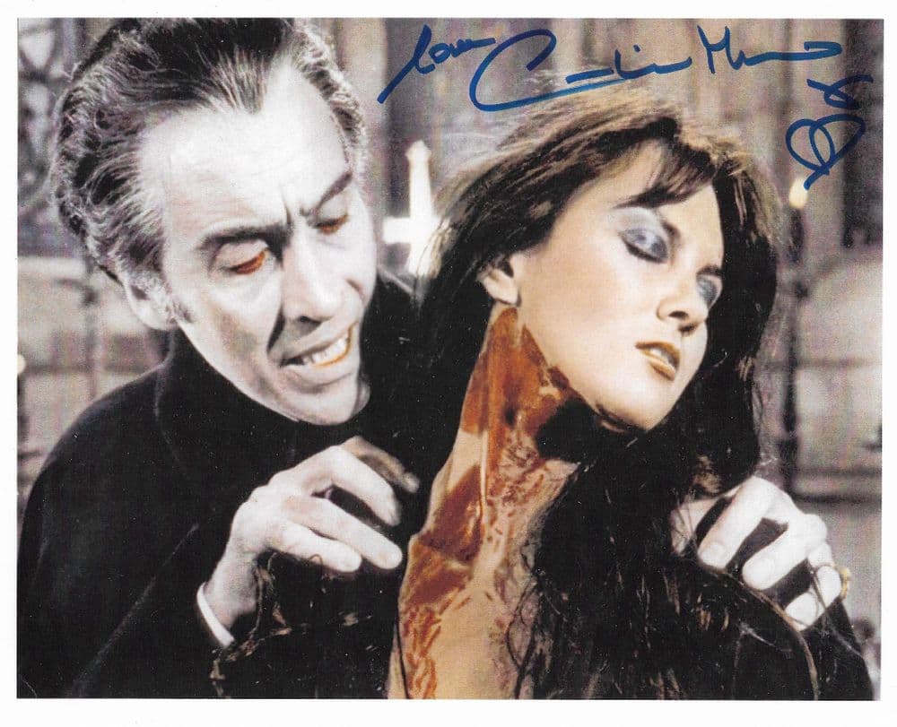 Caroline Munro HAMMER HORROR Genuine Signed Autograph 10 x 8 COA 11783
