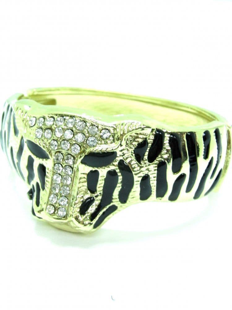 Crystal Gold Tiger Bangle