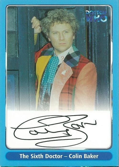 Doctor Who COLIN BAKER The Sixth Doctor autograph card A3 Strictly Ink ...