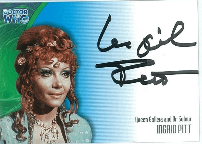 Doctor Who INGRID PITT as Queen Galleia and Dr Solow AUTOGRAPH CARD ...