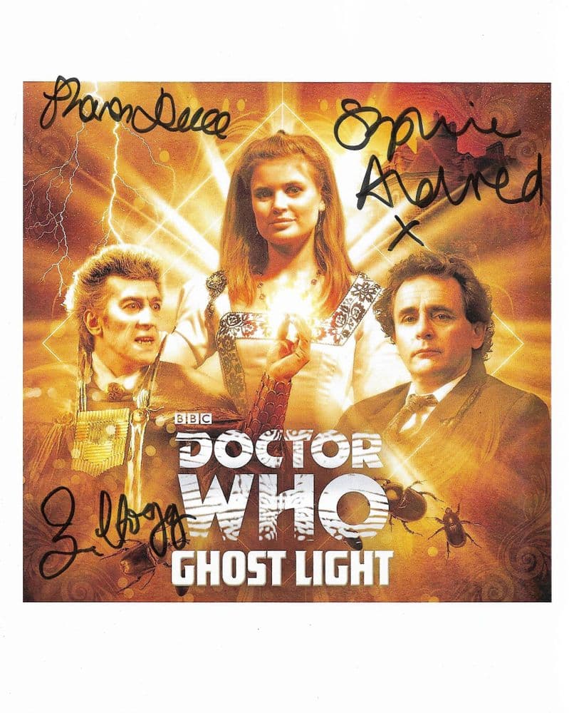DOCTOR WHO Sophie Aldred Ian Hogg Sharon Duce Ghost Light signed COA 22364