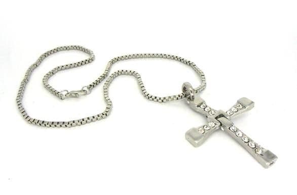 The FAST and The FURIOUS DOMINIC'S Silver CROSS PENDANT Necklace