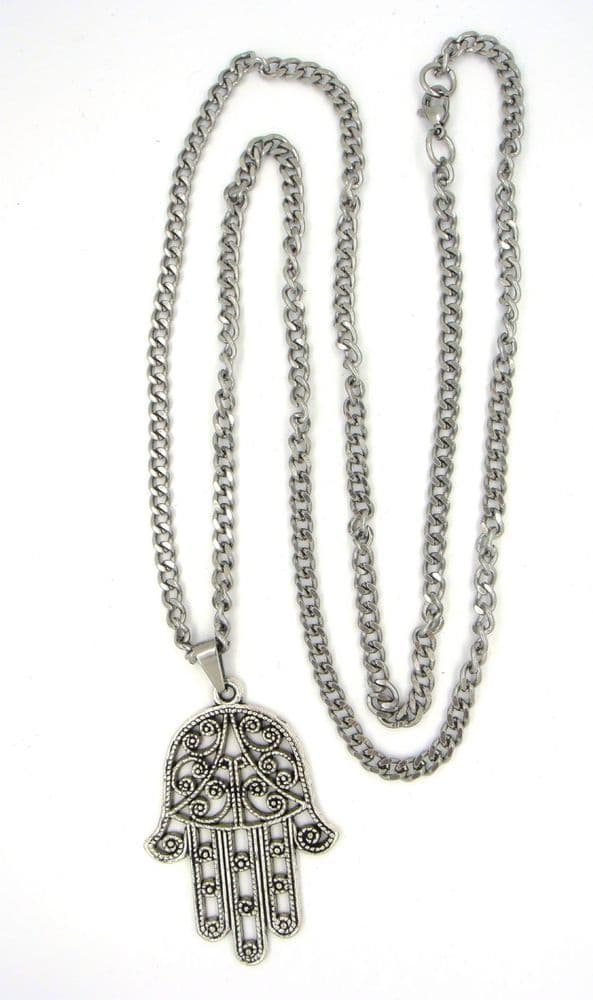 Khamsa Hand of Charm Hamsa Filligree pendant Middle Eastern charm ...