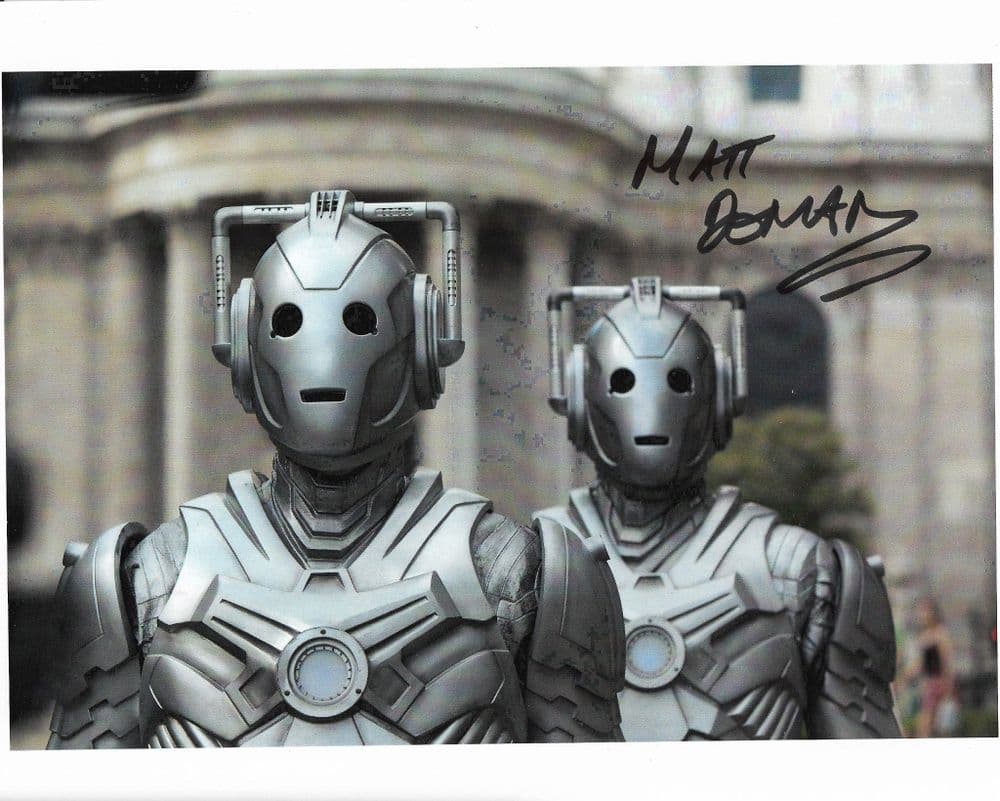 MATTHEW DOMAN DOCTOR WHO "Cyberman"10x8 Genuine Signed Autograph COA 12058