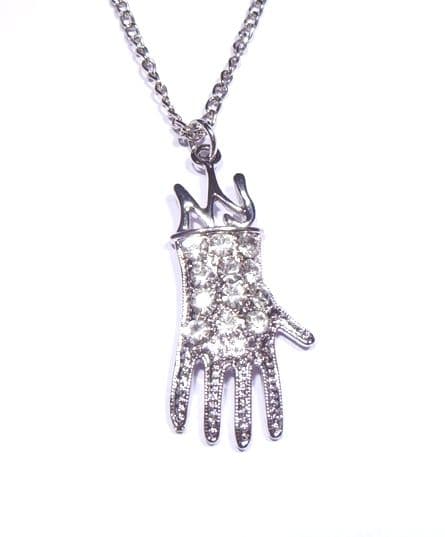 Michael Jacksons GLOVE NECKLACE Michael rhinestone pendant Jackson