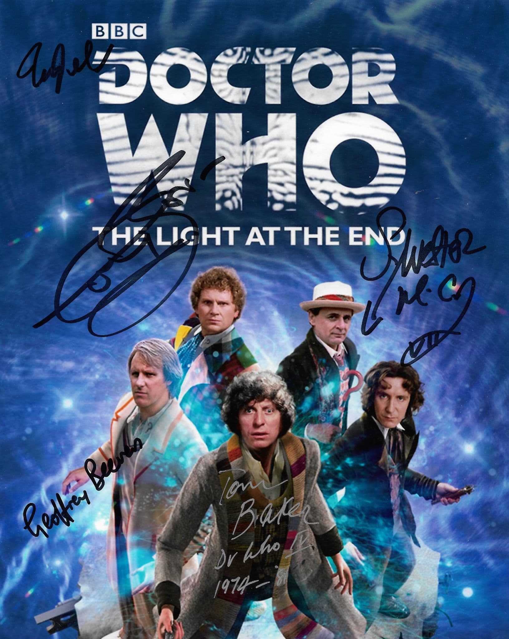 Multi Signed Tom Baker -Colin Baker -Sylvester McCoy 2 Signed 10x8 COA ...