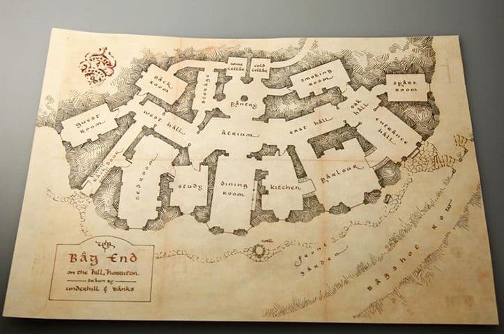 The Hobbit - Bag End Map