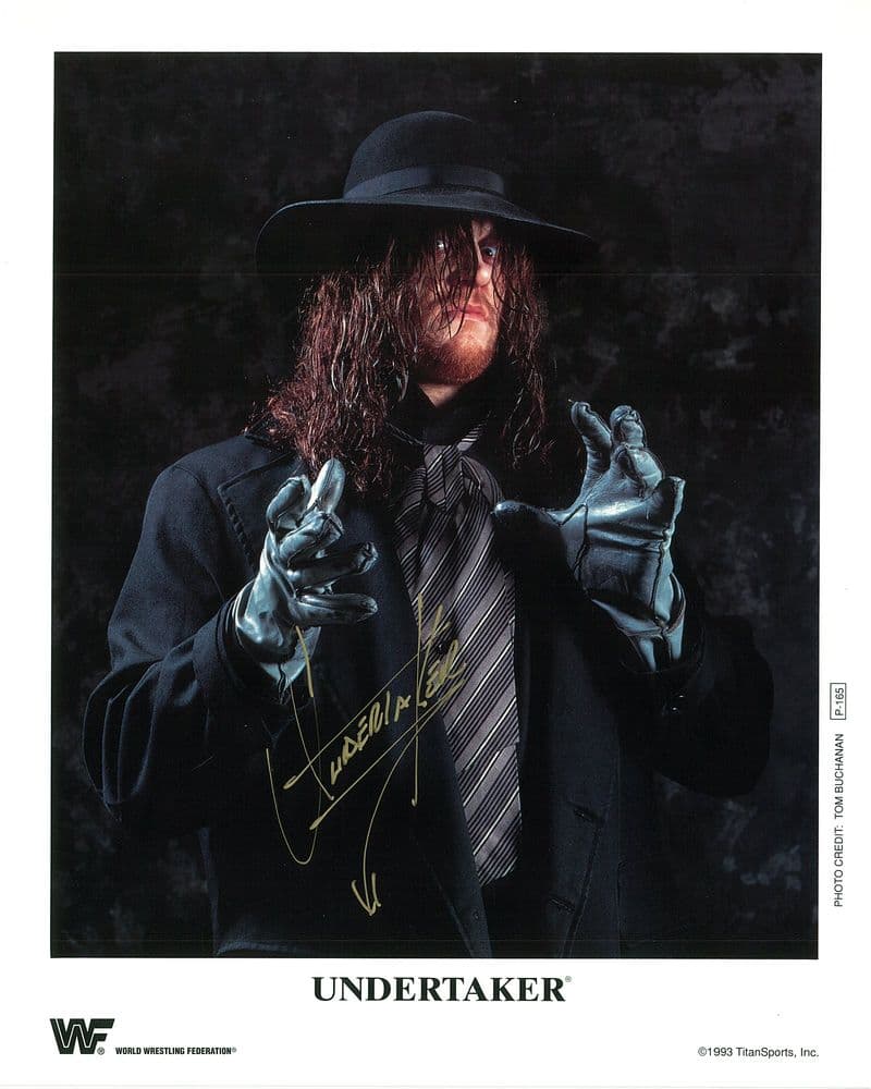 THE UNDERTAKER WF World Wrestling Generation 10x8 Genuine Autograph 11121