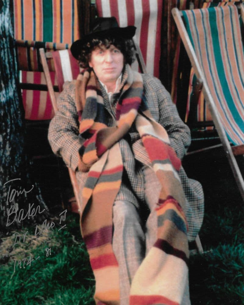 Tom Baker 4th Doctor DOCTOR WHO Genuine Signed Autograph 10 X 8 COA 11859