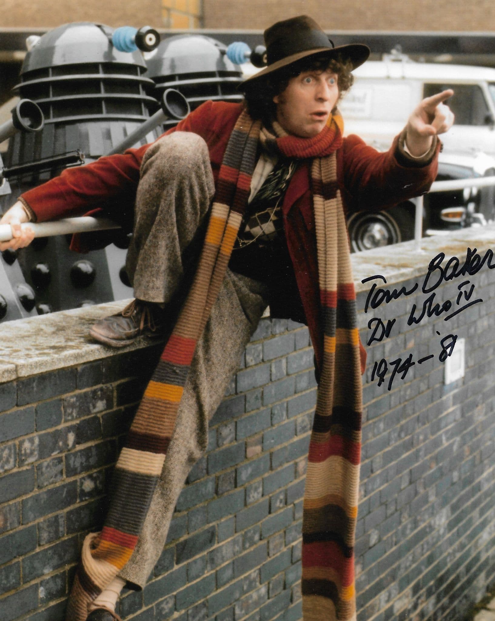 Tom Baker 4th Doctor DOCTOR WHO Genuine Signed Autograph 10 X 8 COA 11860
