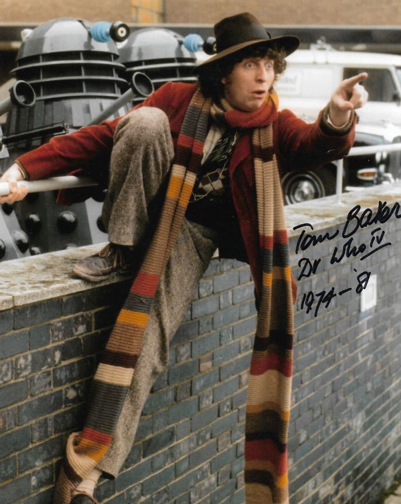 Tom Baker 4th Doctor DOCTOR WHO Genuine Signed Autograph 10 X 8 COA 11860