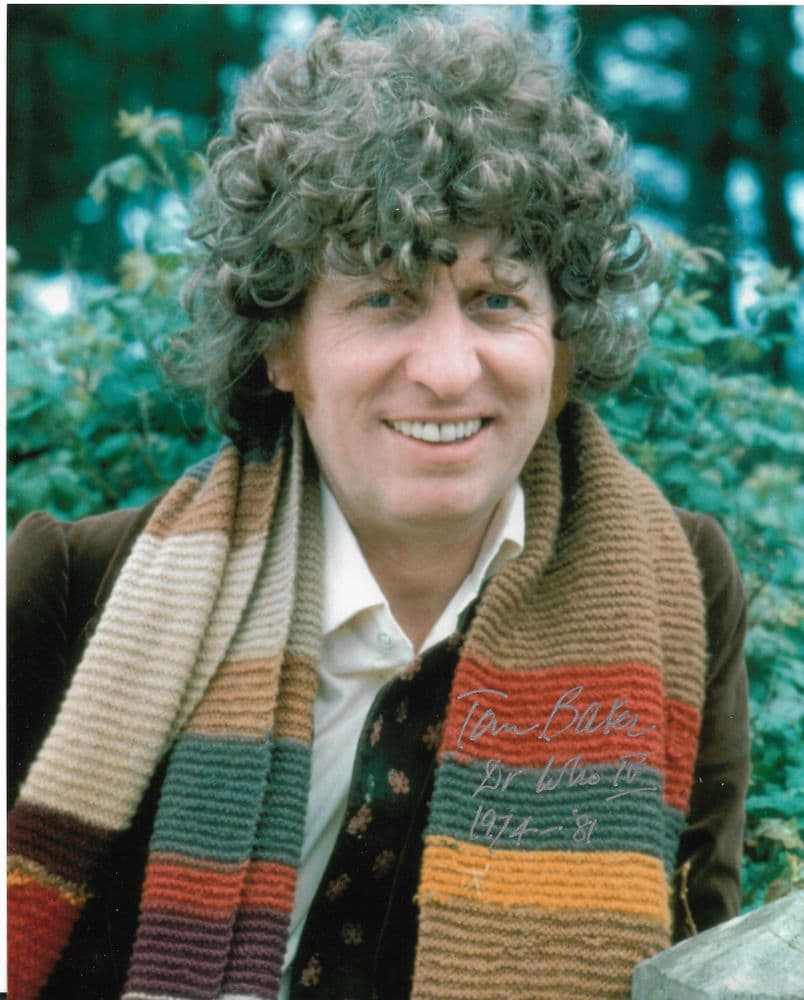 Tom Baker 4th Doctor DOCTOR WHO Genuine Signed Autograph 10 X 8 COA 11862