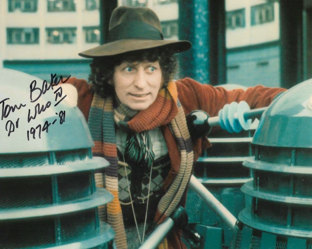 Tom Baker 4th Doctor DOCTOR WHO Genuine Signed Autograph 10 X 8 COA 11865