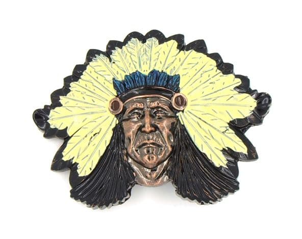 WOLVERINE Native INDIAN Chief Head Belt BUCKLE Replica Good Quality