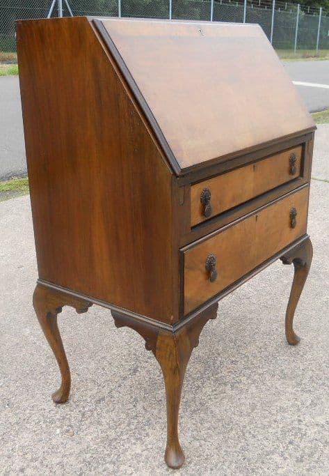 Queen Anne Style Walnut Writing Bureau