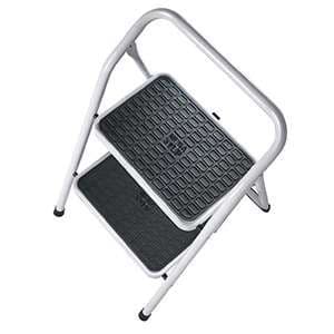 Abru Arrow White Painted Steel 2 Steps Stepstool
