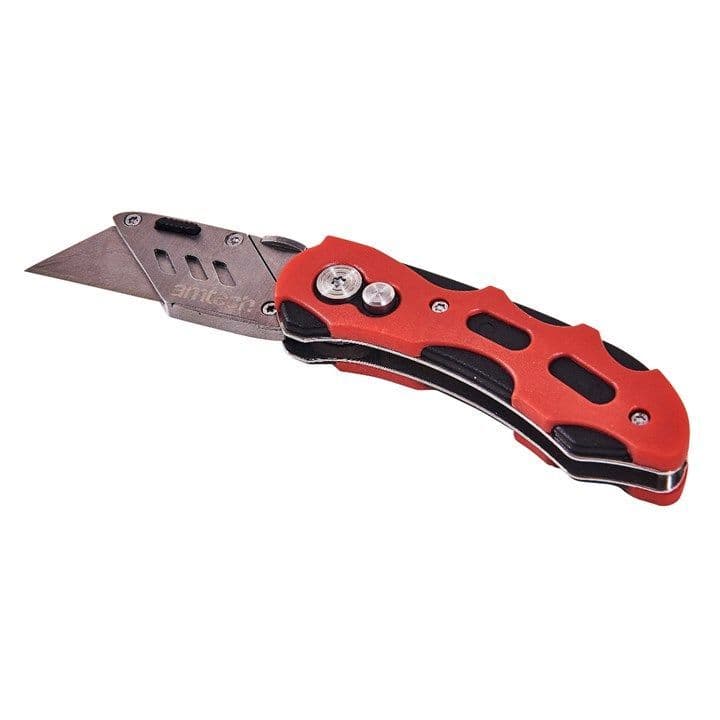 Amtech Folding back-lock Utility Knife - With Confort Grip