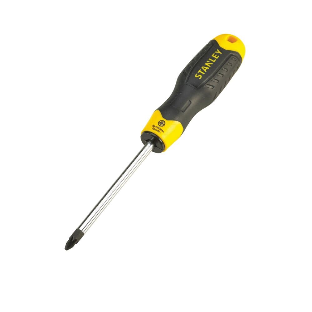Stanley Cushion Grip Screwdriver Pozi PZ2 x 100mm