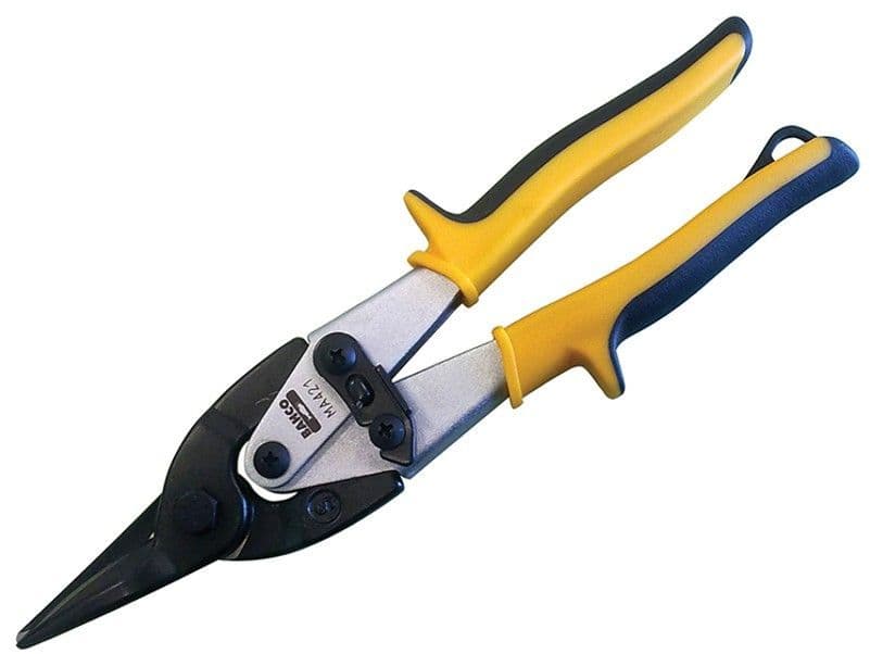 Yellow/Blue Aviation Compound Snip Straight Cut 250mm