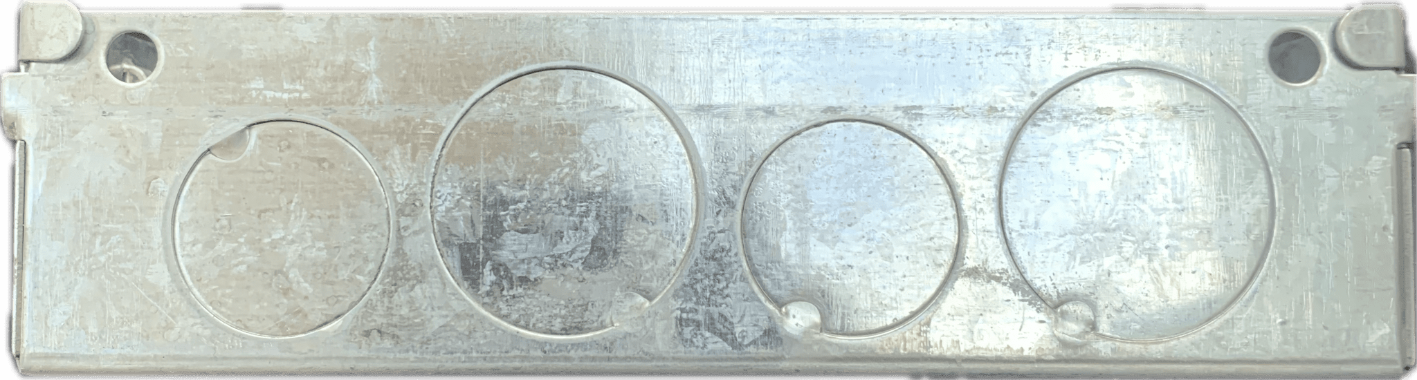 35mm Deep 2 Gang Knockout Box KO Flush Back Box Galvanised Back Box