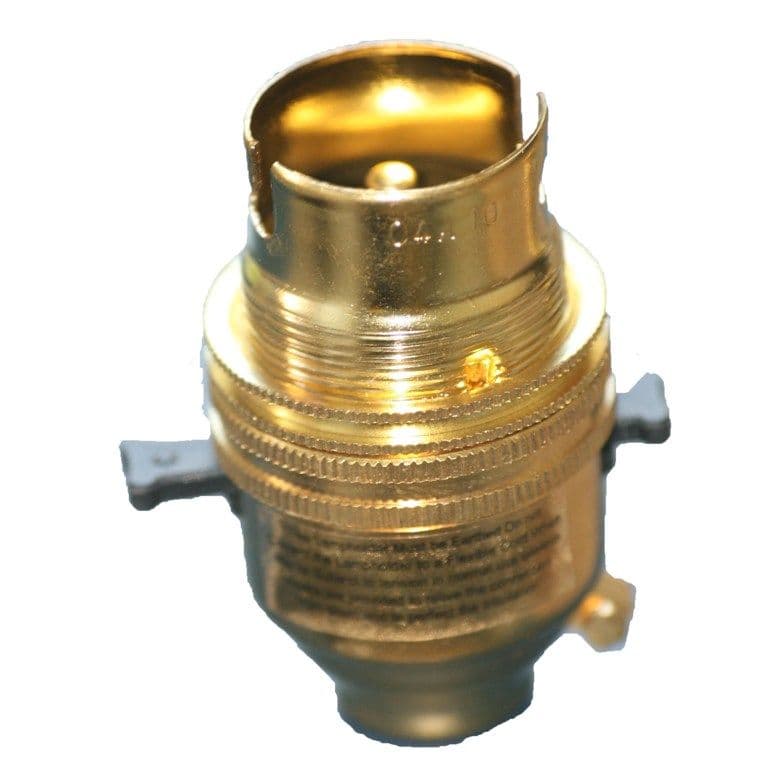 Brass Switched Lampholder Bayonet Cap BC Lampholder