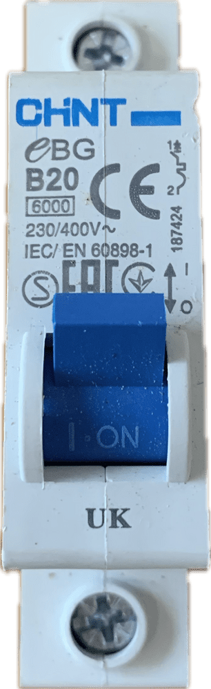 Chint B20 MCB 6kA 187424 IEC/EN 60898-1