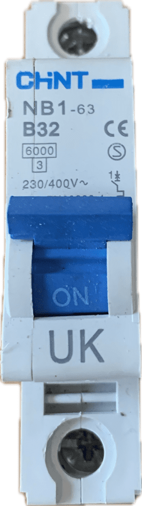 Chint B32 MCB NB1-63 6kA 32 Amp IEC/EN 60898-1