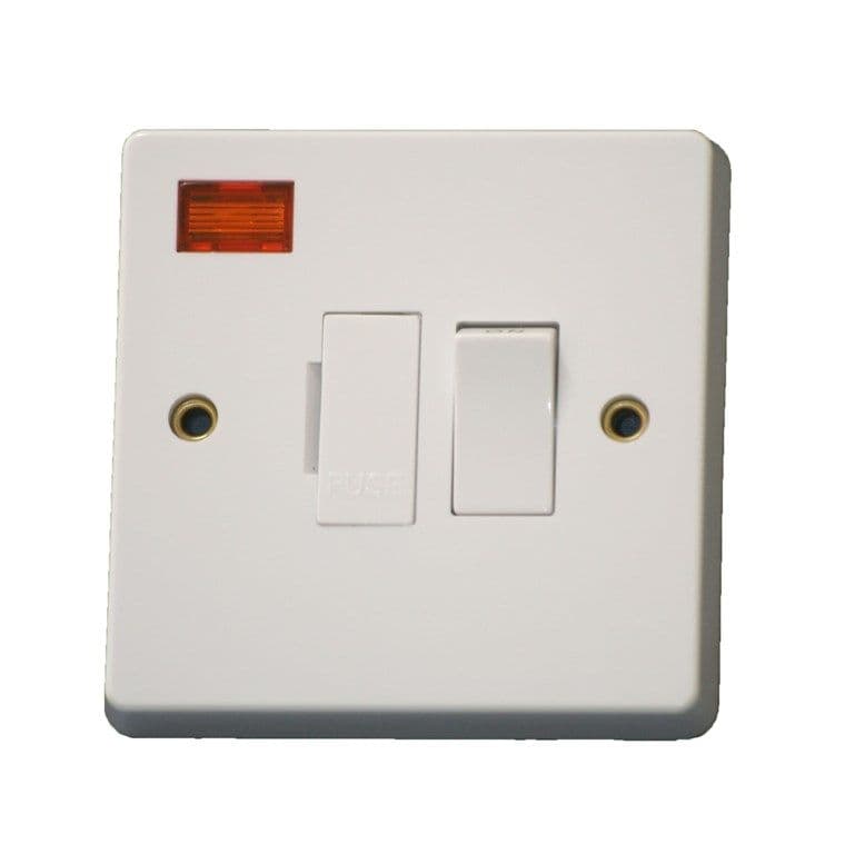 Crabtree 4827/3 13 amp Switch Fused Connection Unit Spur cw Neon White