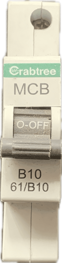 Crabtree Starbreaker MCB 10A Type B 61/B10 BSEN 60898 6kA Push Fit ...
