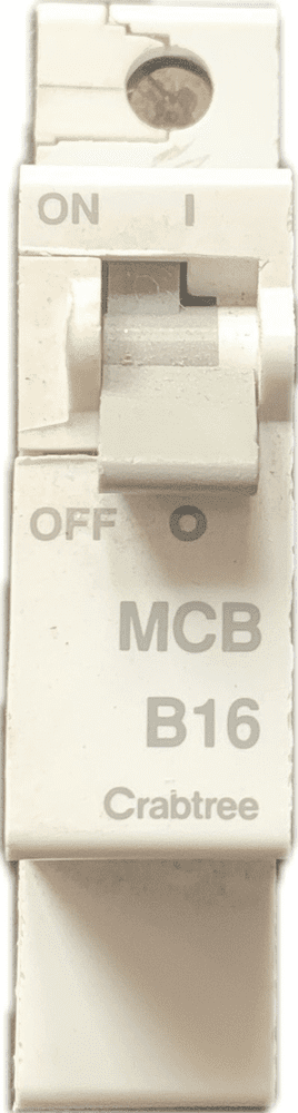 Crabtree Starbreaker MCB 16A Type B Series 1 BSEN 60898 6kA Push Fit Busbar System Circuit Breaker