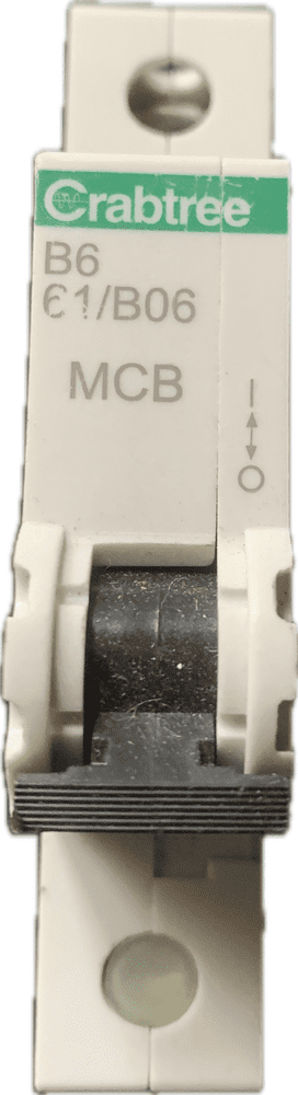 Crabtree Starbreaker MCB 6A Type B 61/B06 BSEN 60898 6kA Push Fit ...