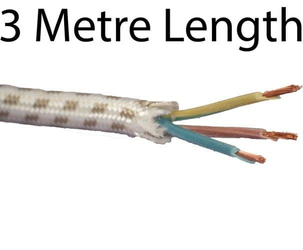 Iron Flex Cable 3 Metres of Cotton Covered 1 00mm 3 Core Steam Iron Flex