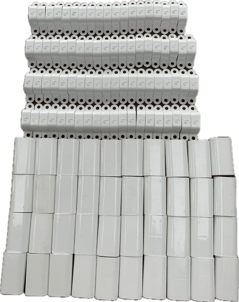 Marshall Tufflex 20mm White PVC Oval Conduit Saddle Straps and Couplers