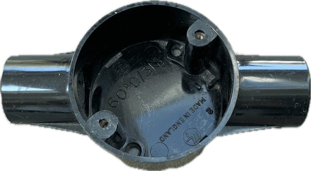 Marshall Tufflex 25mm Black Through Conduit Box pack of 6