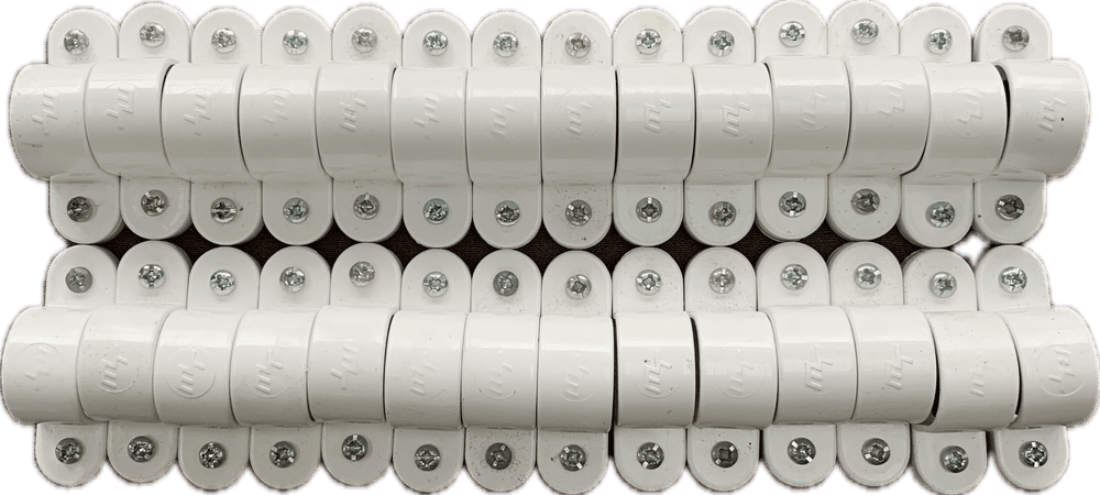 Marshall Tufflex 25mm White PVC Conduit Spacer Bar Saddles Pack of 28