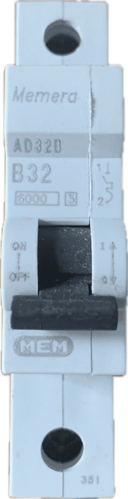 MEM Memera EATON B32 MCB 32 Amp MCB AD32B 6kA BSEN60898