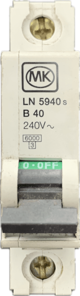 MK MCB B40 40amp LN5940s Sentry Type B 6kA