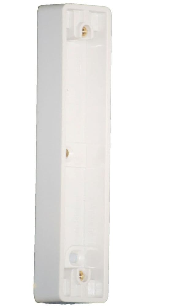 Slim Surface Mounted Architrave Double Back Box White Plastic