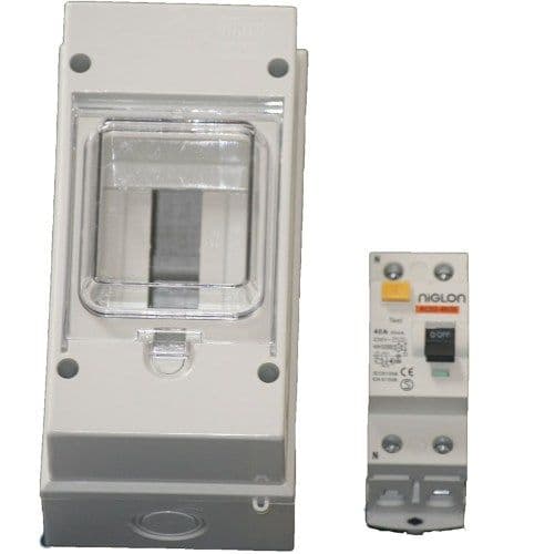 Plastic IP55 Electrical Enclosure with Hinged Clear Lid for MCB or RCD