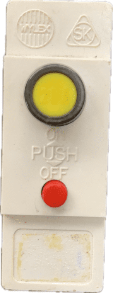 Wylex Plug in MCB 20amp Yellow Push Button BS3871 1kA