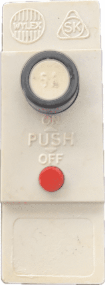 Wylex Plug in MCB 5amp White Push Button BS3871 1kA