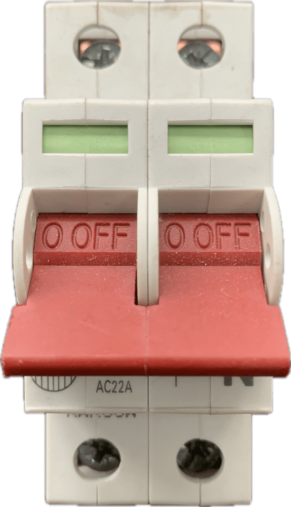 Wylex WS102 100A Double Pole Main Switch Disconnector Isolator AC22 for ...