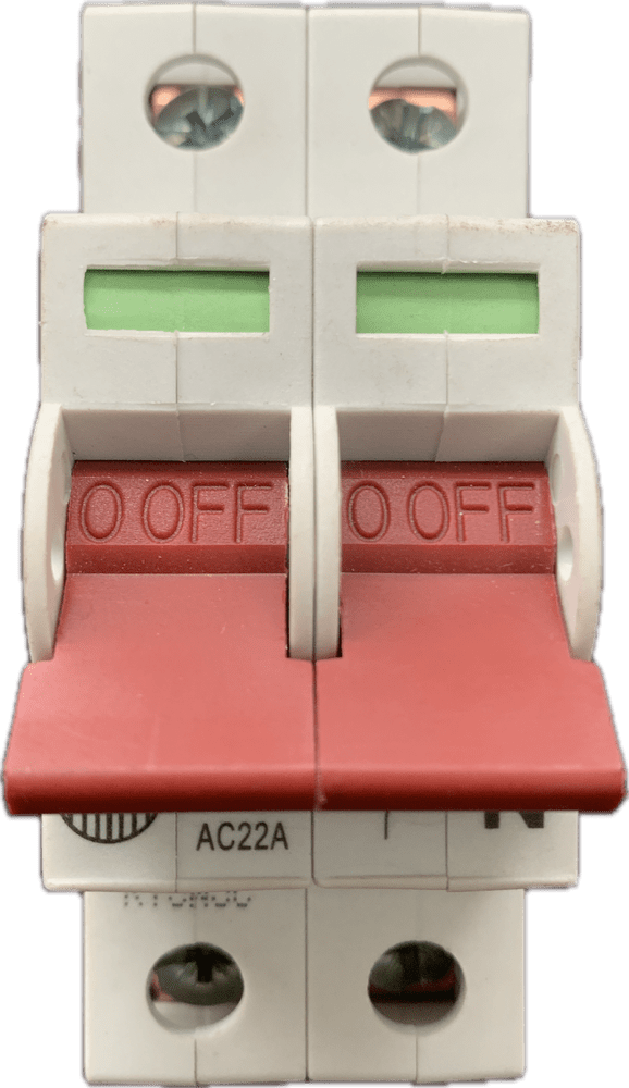 Wylex WS402 40A Double Pole Main Switch Disconnector Isolator AC22 for ...