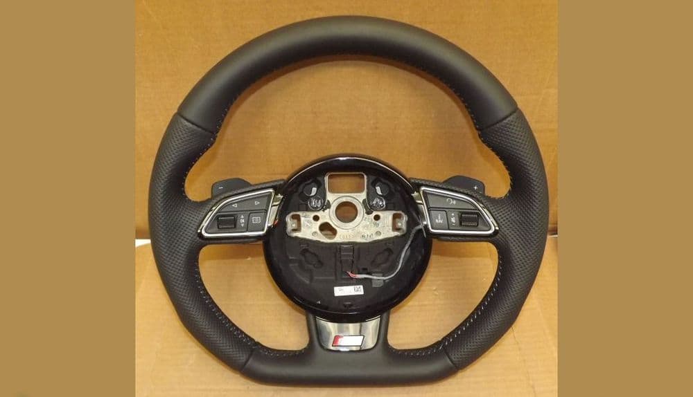 Genuine Audi Flat Bottom S-Line Multi Function Steering Wheel used ...