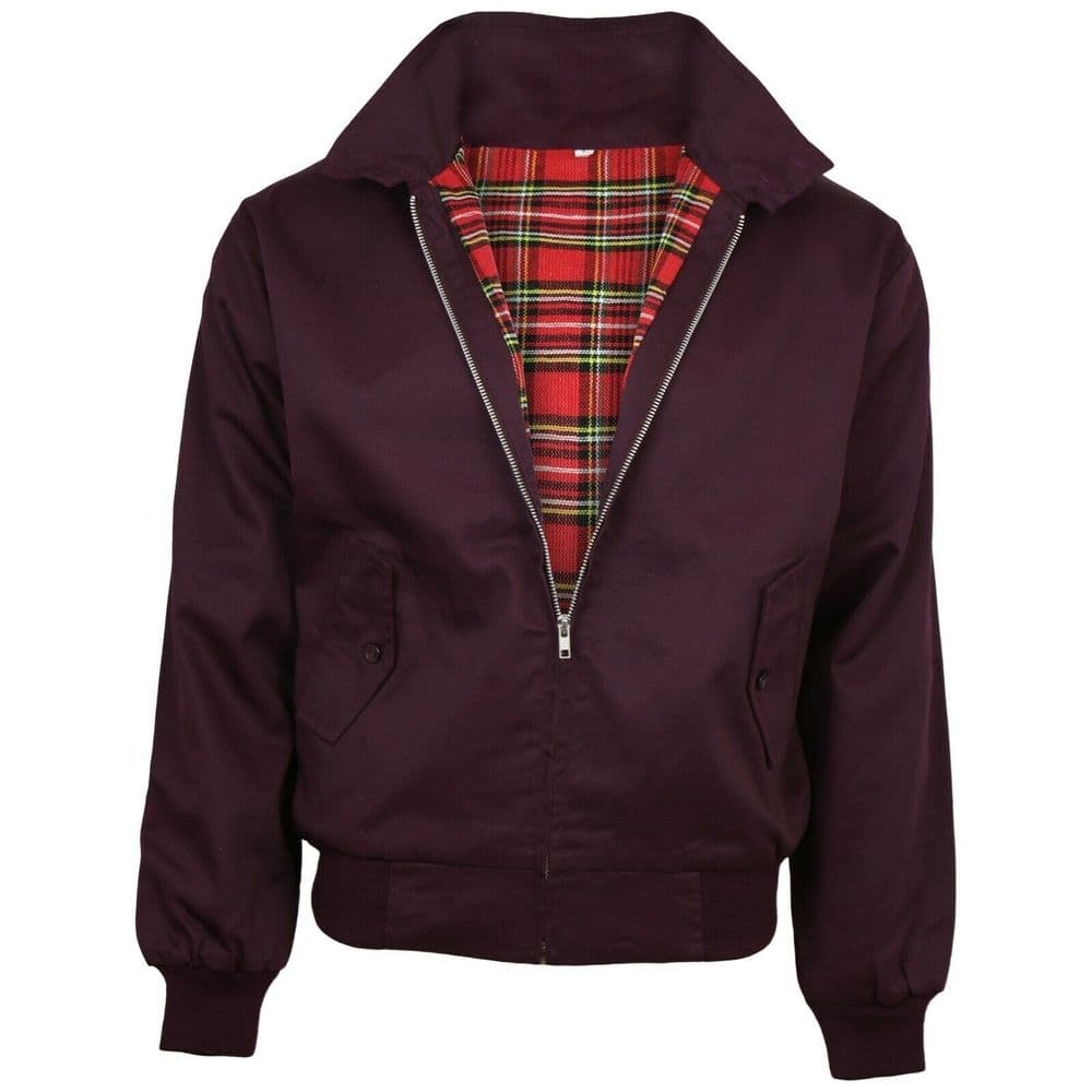 Relco NEW Burgundy Plum Harrington Jacket Skin Mod Scooter Ska Northern ...