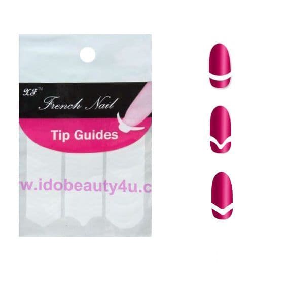 NAIL TIPS FRENCH MANICURE TIP STICKER TEMPLATE GUIDES NAILS GUIDE MIXED ...