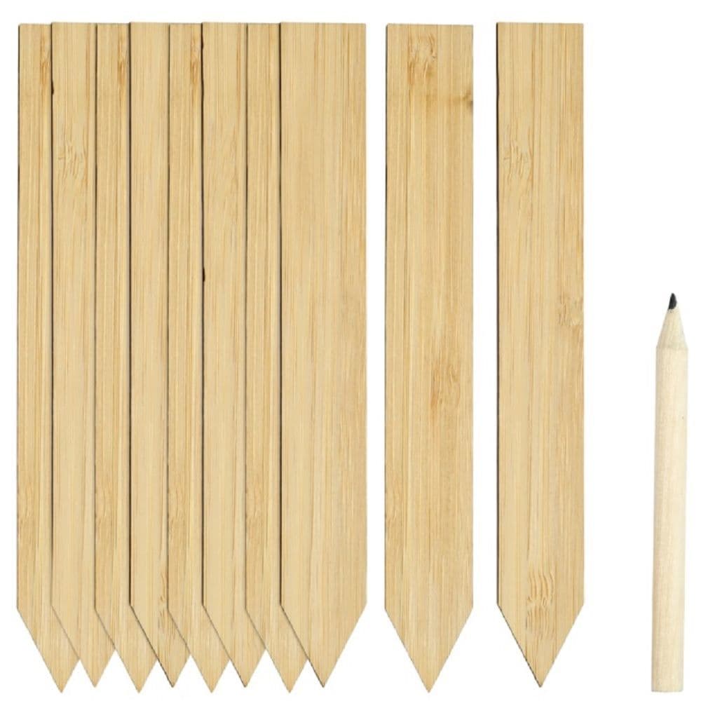 10 Pack Long 15cm Eco Bamboo Garden Seed & Plant Labels