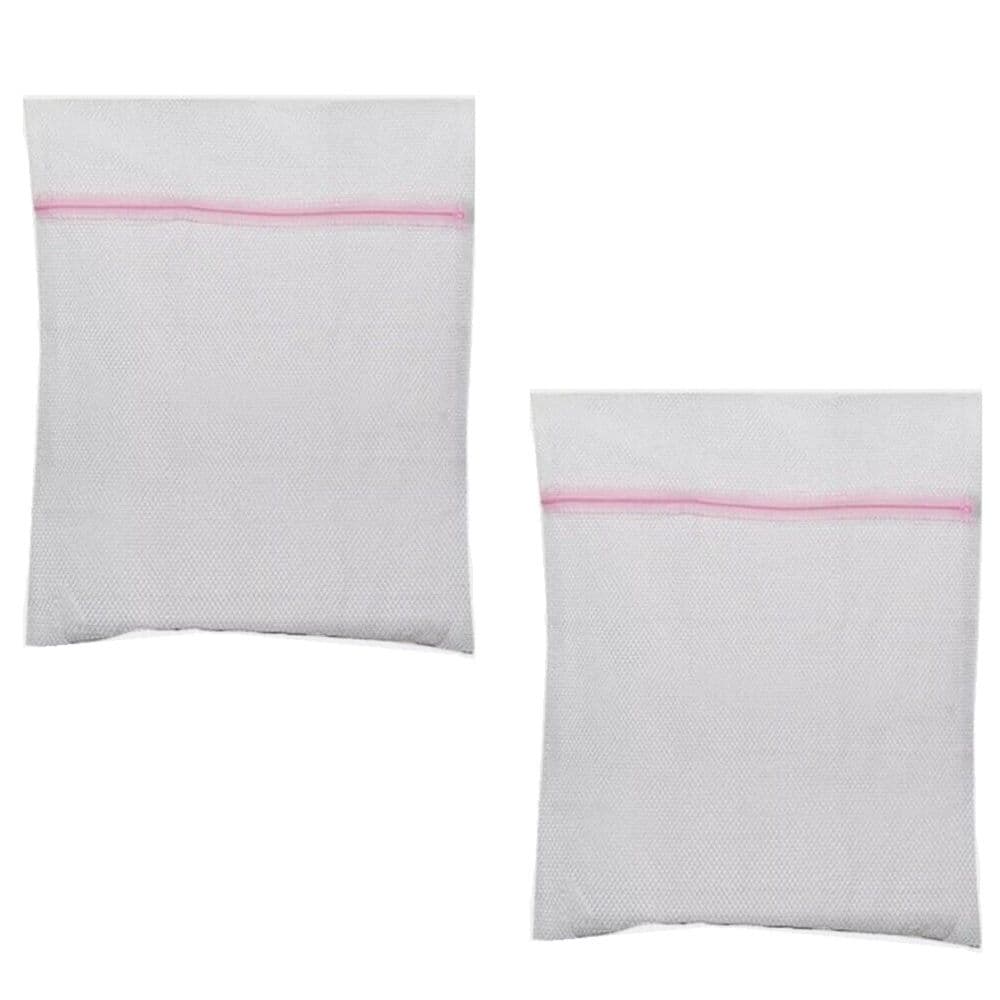 2 Pack Extra Large Zipped Laundry Washing Net 60 x 40cm